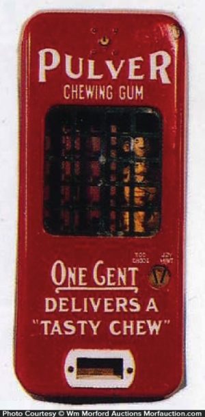 Pulver Chewing Gum Machine • Antique Advertising