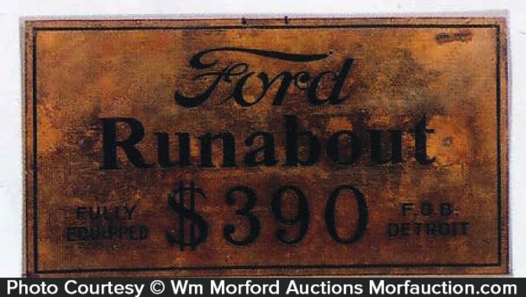 Ford Runabout Sign • Antique Advertising