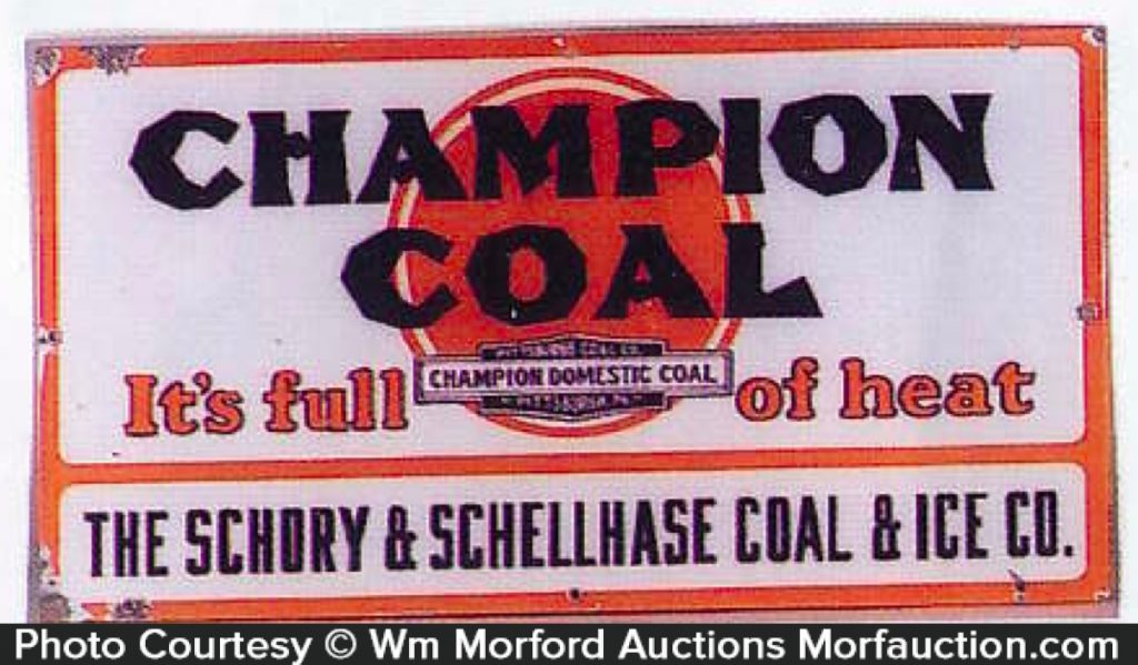 Champion Coal Sign • Antique Advertising