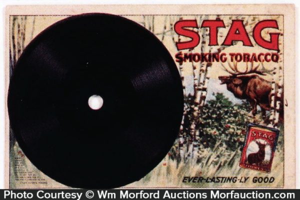 Stag Tobacco Record Post Card • Antique Advertising