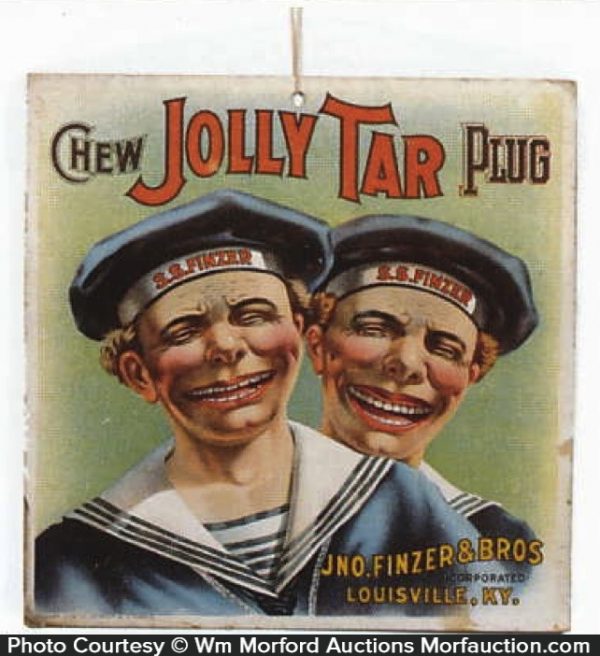Jolly Tar Tobacco Sign • Antique Advertising