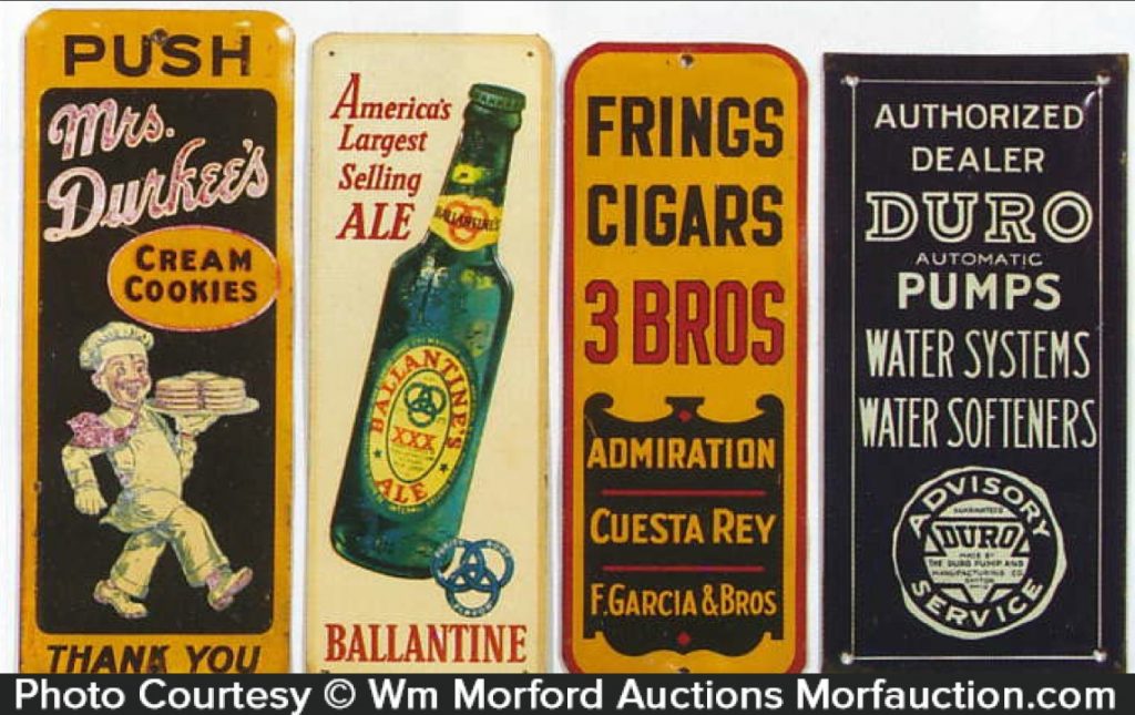 Vintage Door Pushes • Antique Advertising