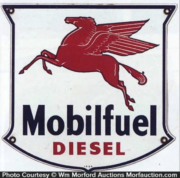 Mobilfuel Diesel Sign • Antique Advertising