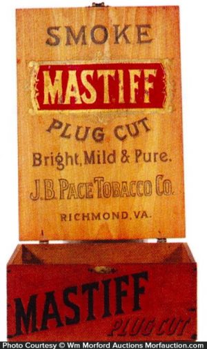Mastiff Tobacco Box • Antique Advertising