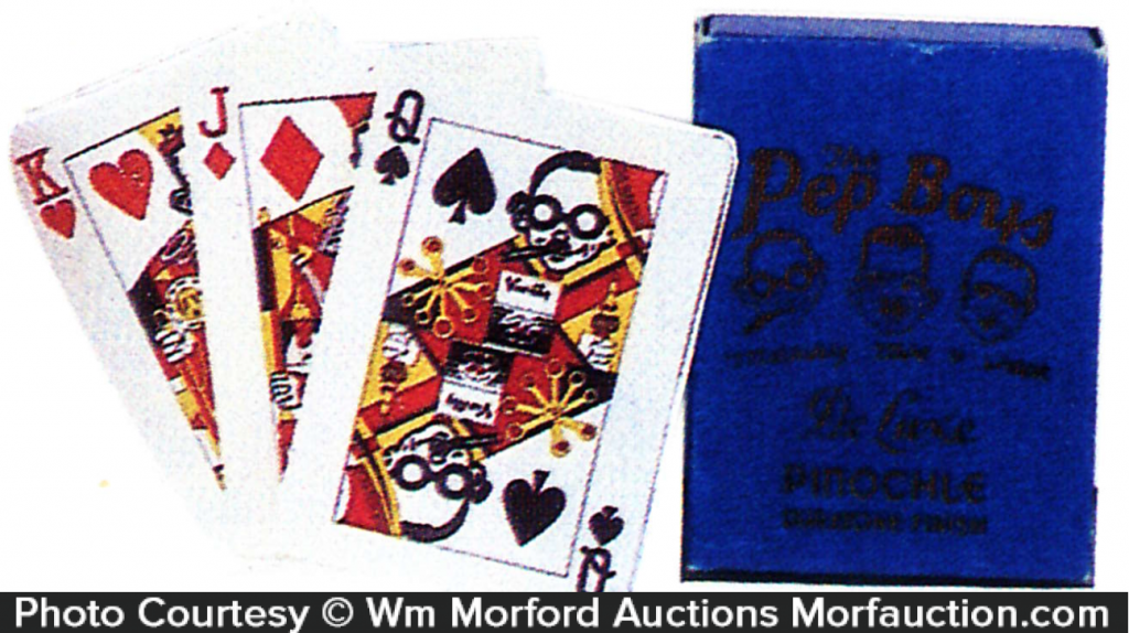 Pep Boys Playing Cards • Antique Advertising