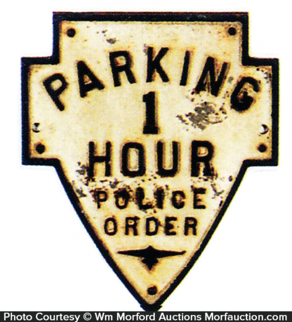 Vintage Parking Sign • Antique Advertising
