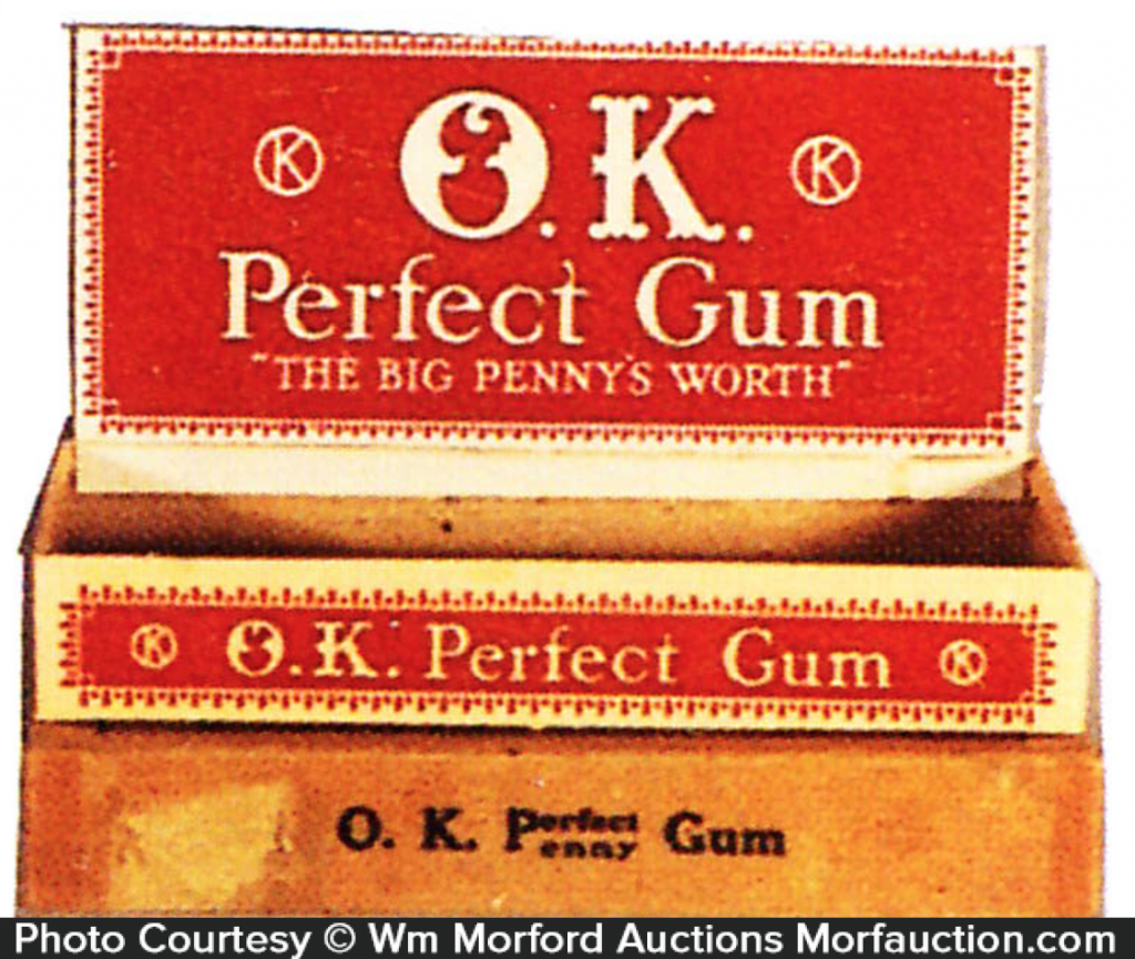 O.K. Perfect Gum Box • Antique Advertising