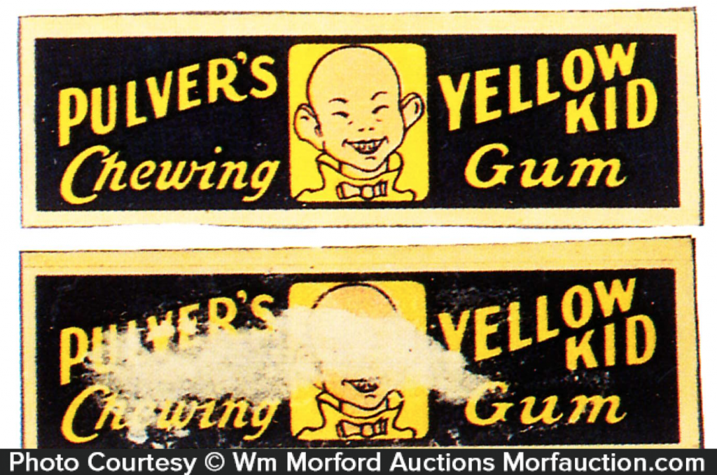 Yellow Kid Gum Wrapper • Antique Advertising