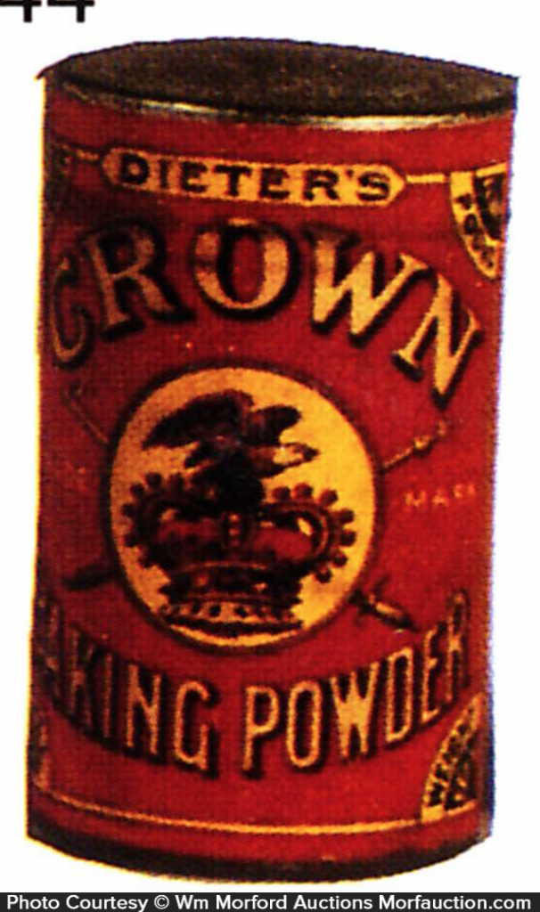 Crown Baking Powder Tin • Antique Advertising