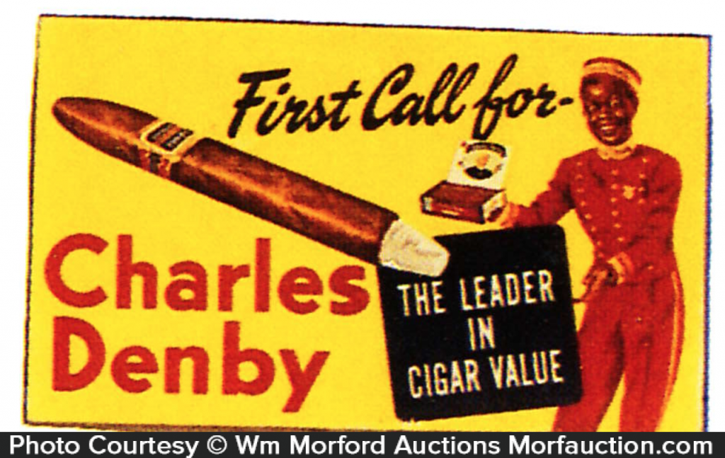 Charles Denby Cigar Sign • Antique Advertising
