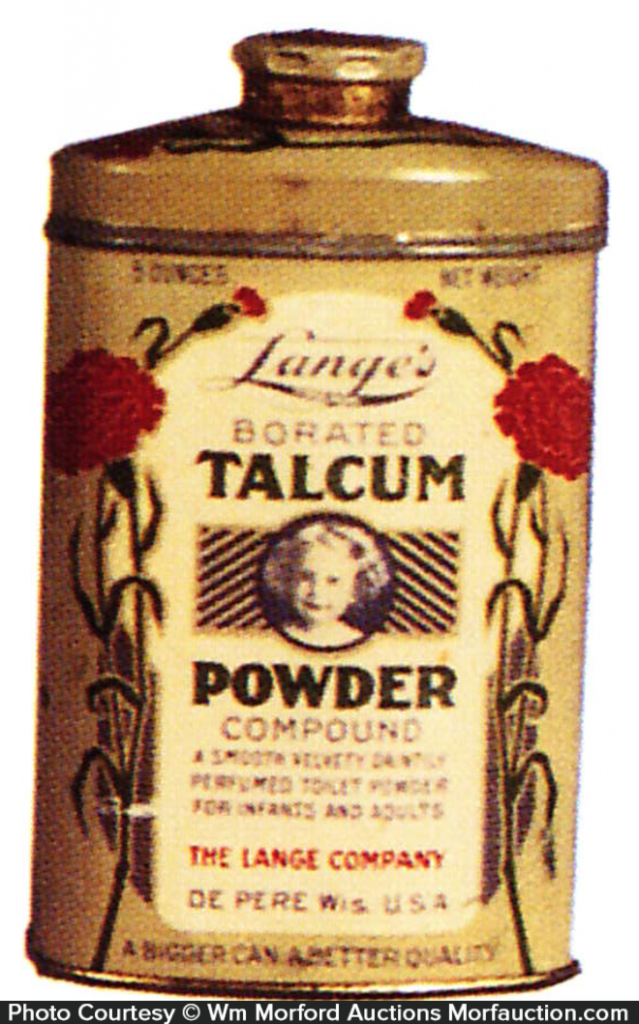 Lange's Talcum Powder Tin • Antique Advertising