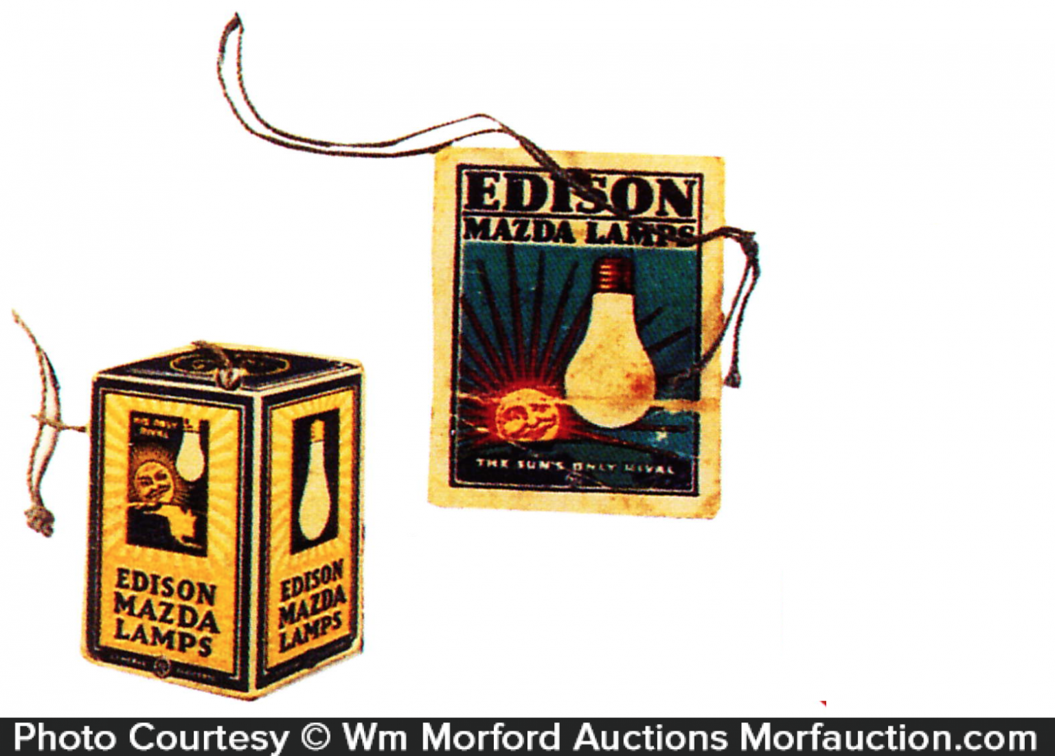 Edison Mazda Lamps Tags • Antique Advertising