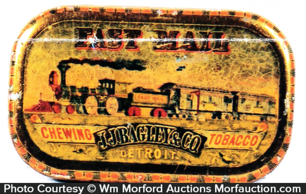 Fast Mail Tobacco Tin • Antique Advertising