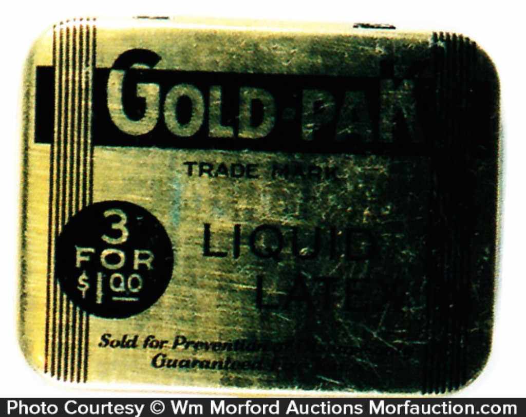 Gold-Pak Condom Tin • Antique Advertising