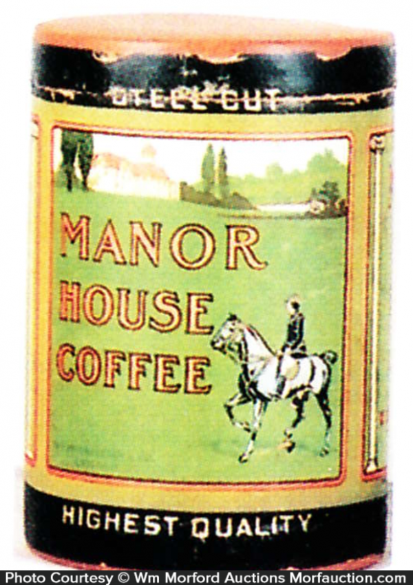 Manor House Coffee Can • Antique Advertising