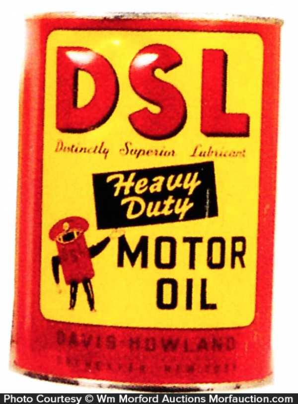 Dsl Motor Oil Can • Antique Advertising