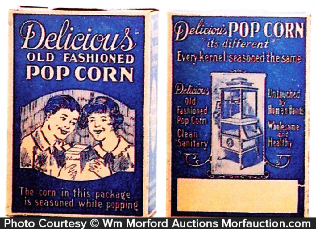 Delicious Pop Corn Boxes • Antique Advertising