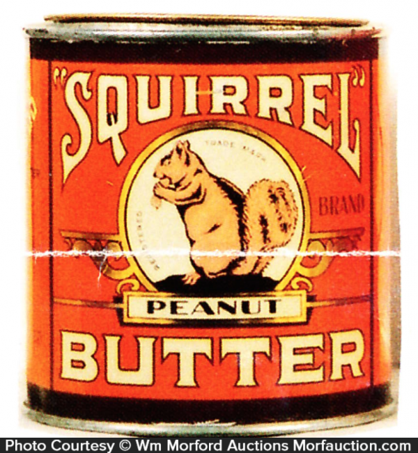 Squirrel Peanut Butter Tin • Antique Advertising