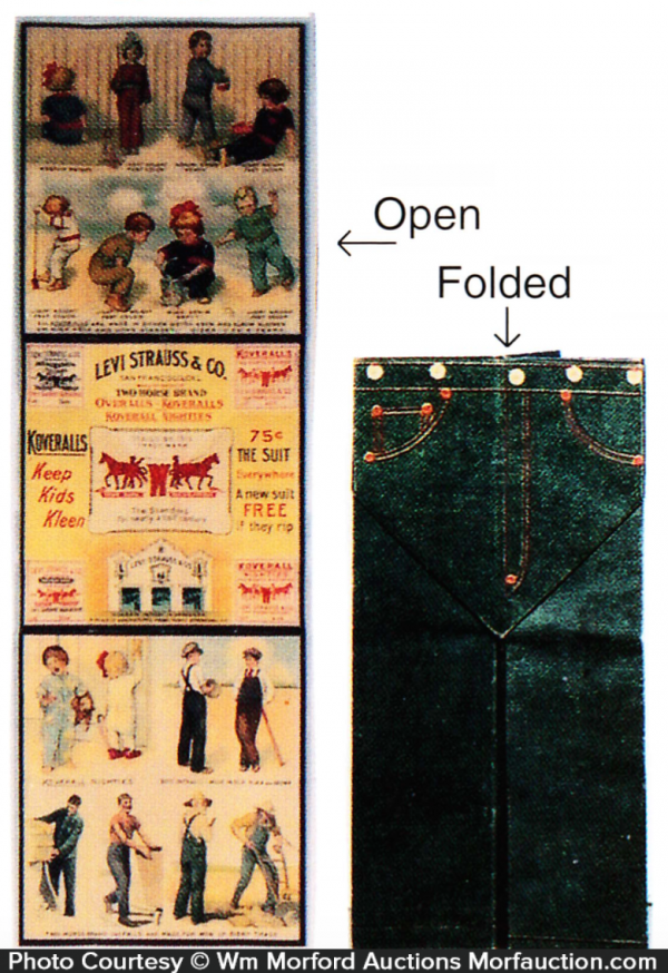 Levis Strauss Folding Ad • Antique Advertising