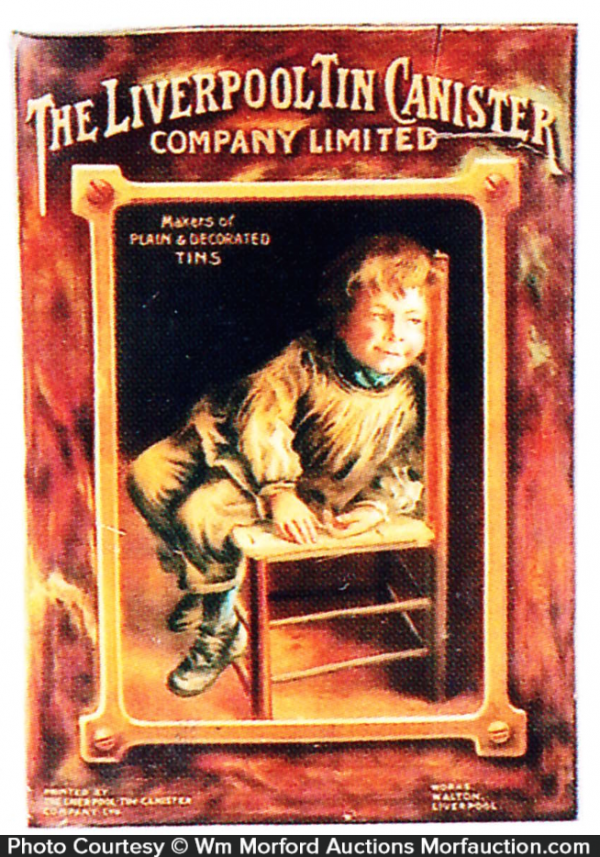Liverpool Tin Canister Sign • Antique Advertising