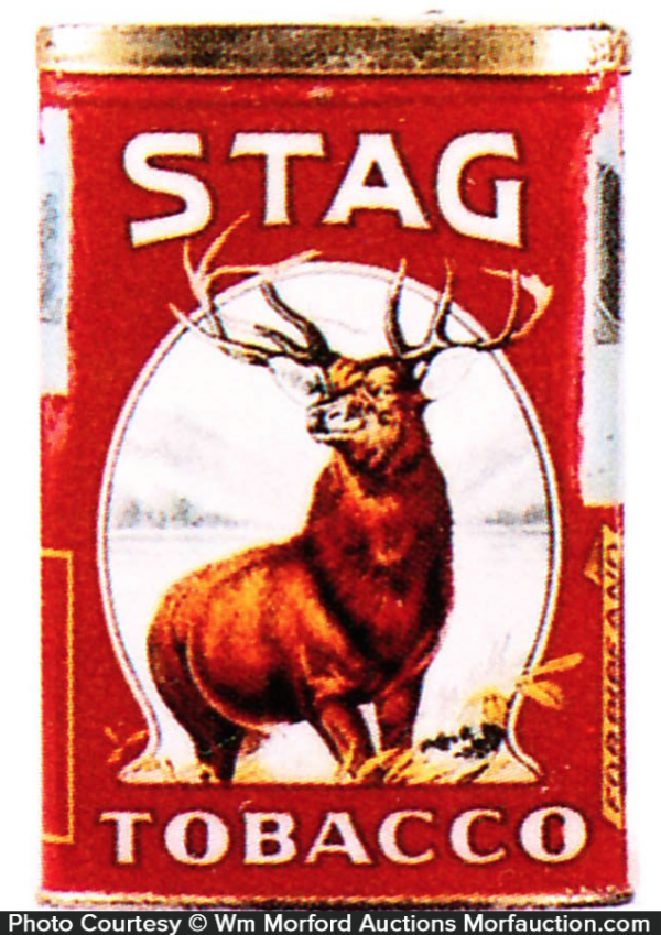Stag Tobacco Tin • Antique Advertising