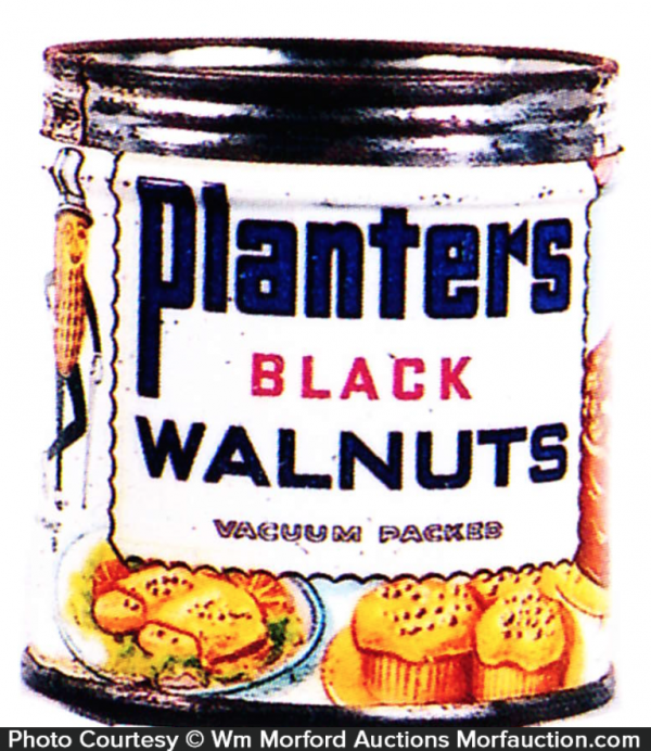 Planters Black Walnuts Tin • Antique Advertising