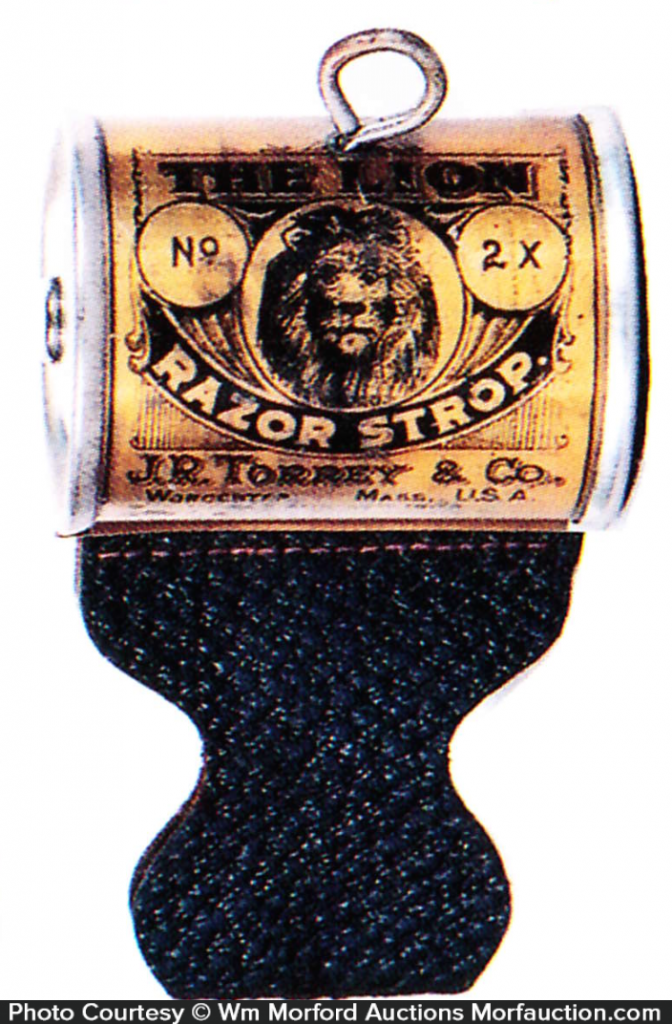 Lion Razor Strop Tin • Antique Advertising