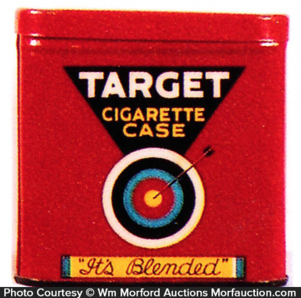 Target Cigarette Tobacco Tin • Antique Advertising