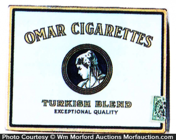 Omar Cigarettes Tin • Antique Advertising