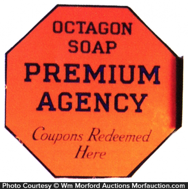 Octagon Soap Porcelain Sign • Antique Advertising