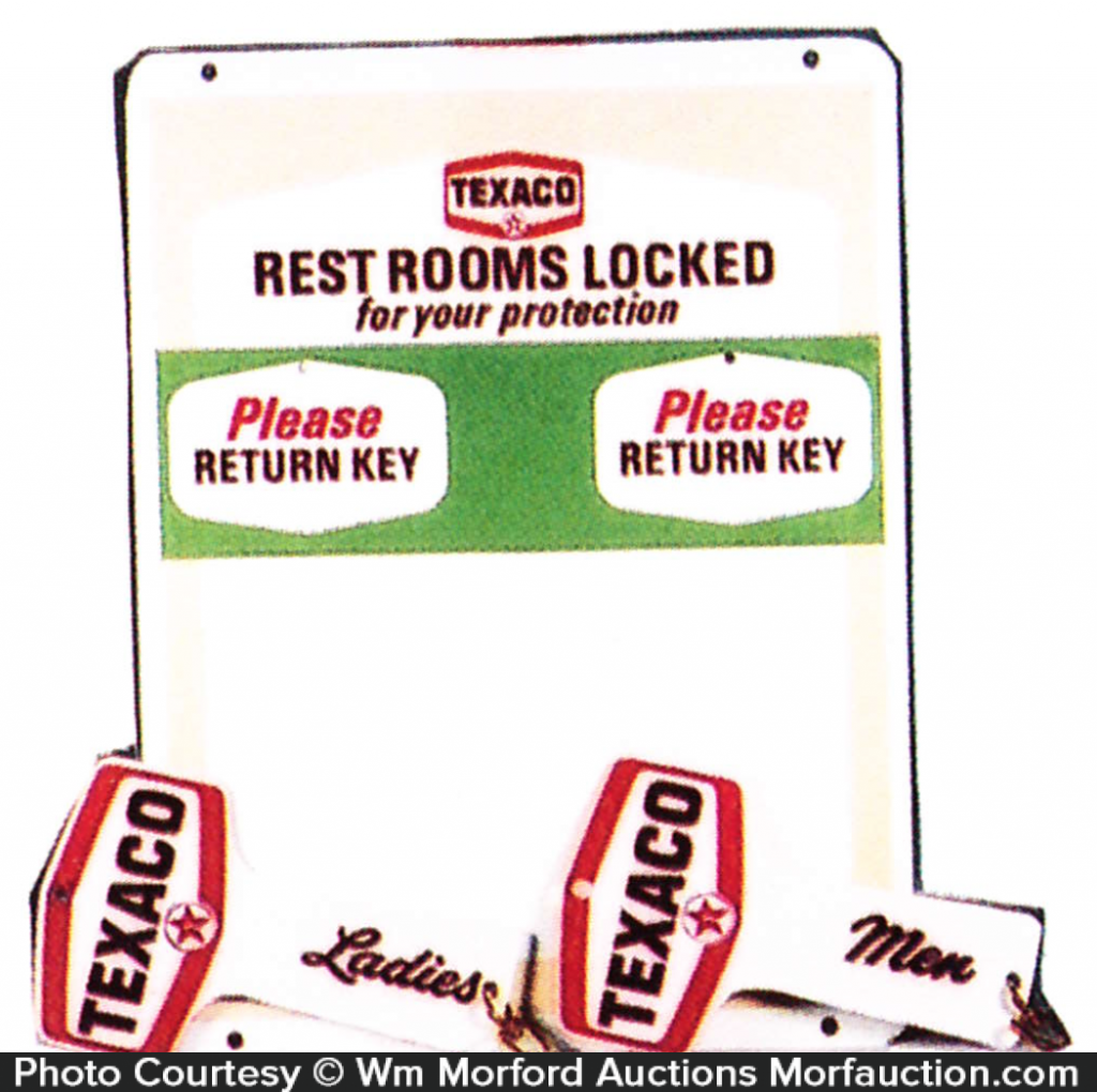 Texaco Restroom Keys • Antique Advertising
