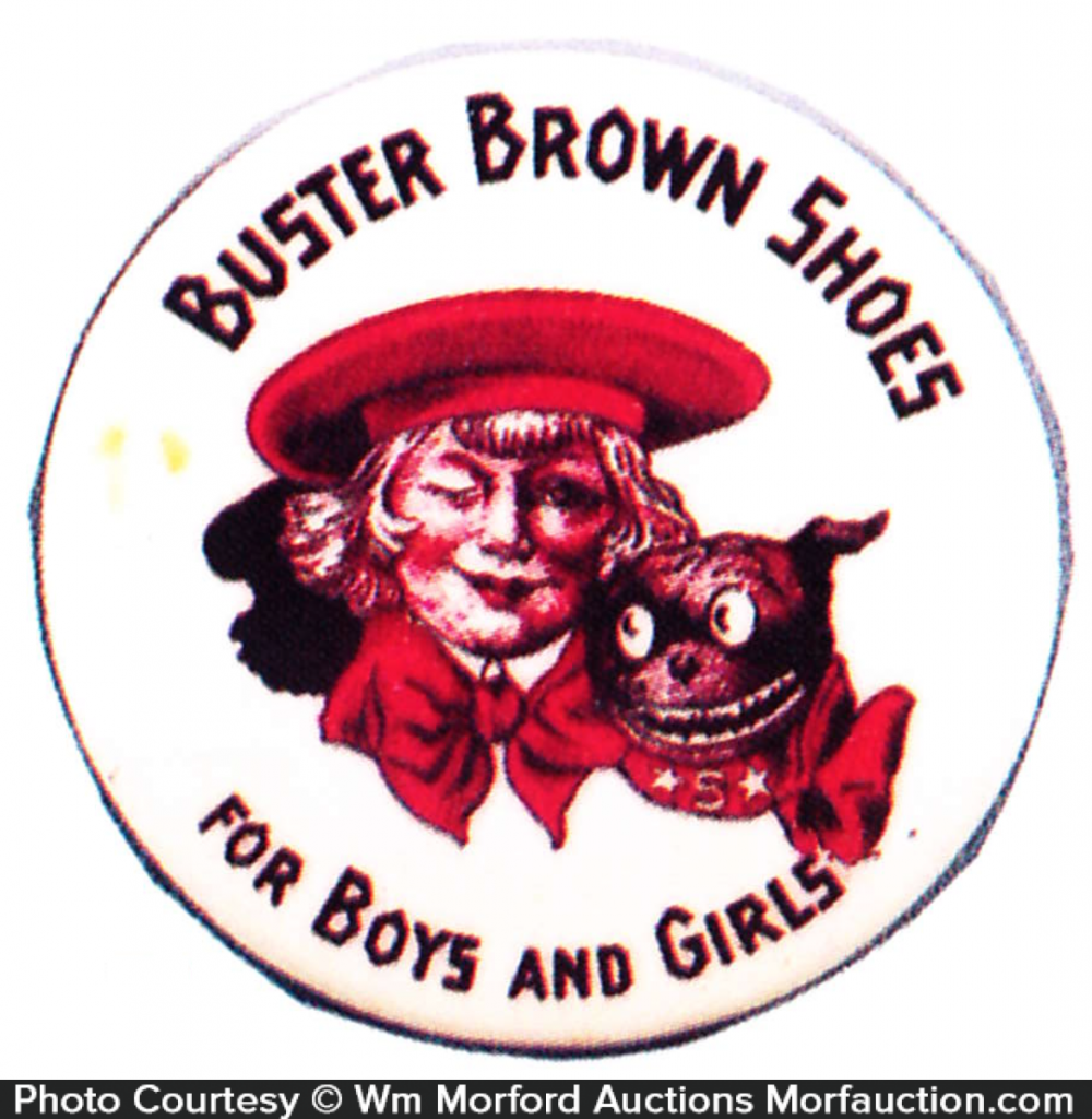 Buster Brown Shoes Pocket Mirror • Antique Advertising