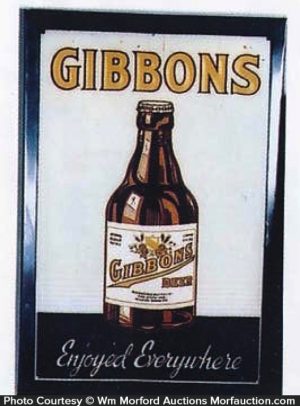 Gibbons Beer Sign • Antique Advertising