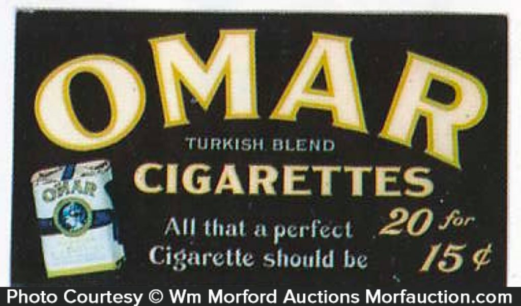 Omar Cigarettes Sign • Antique Advertising
