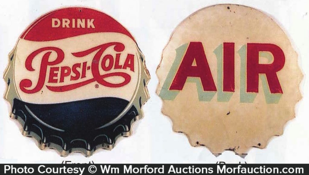 Pepsi Bottle Cap Sign • Antique Advertising