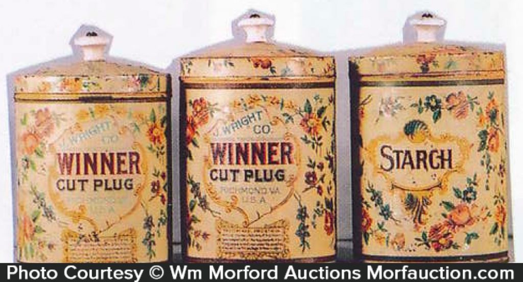 Winner Cut Plug Tobacco Cans • Antique Advertising