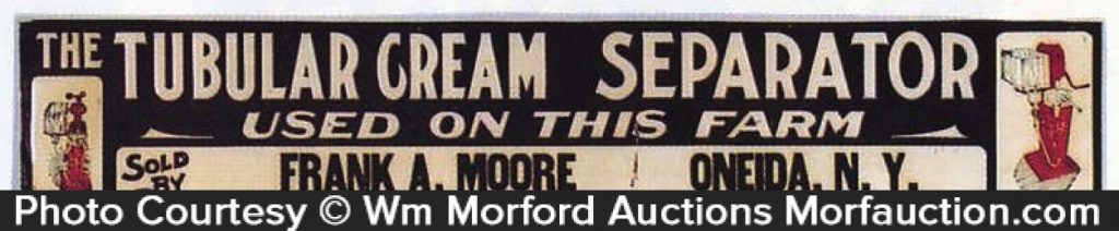 Tubular Cream Separator Sign • Antique Advertising