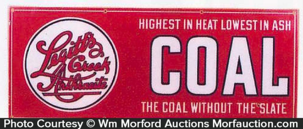 Legitt's Creek Coal Sign • Antique Advertising