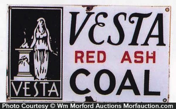 Vesta Coal Sign • Antique Advertising