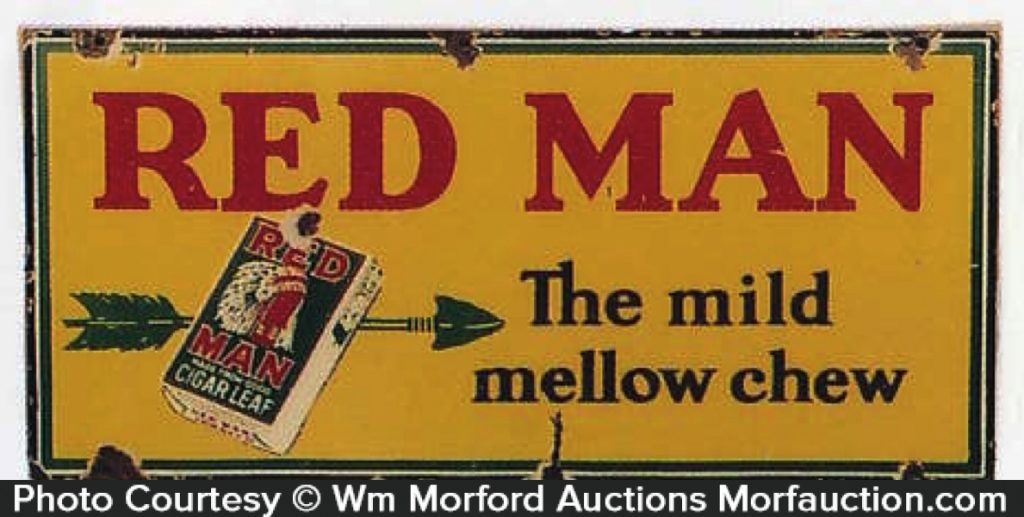 Red Man Tobacco Sign • Antique Advertising