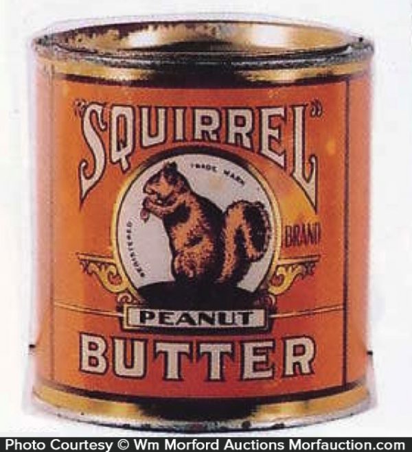 Squirrel Peanut Butter Tin • Antique Advertising