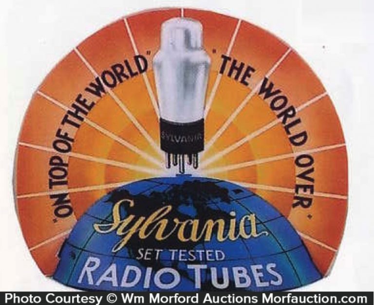 Sylvania Radio Tube Sign • Antique Advertising