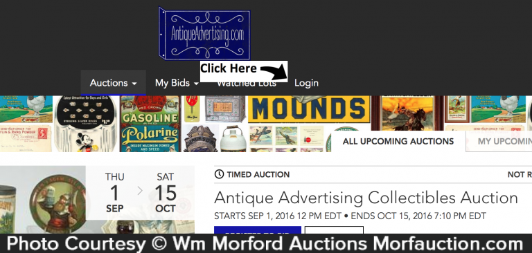 How to Sign-Up and Register to Bid in our Auctions • Antique Advertising