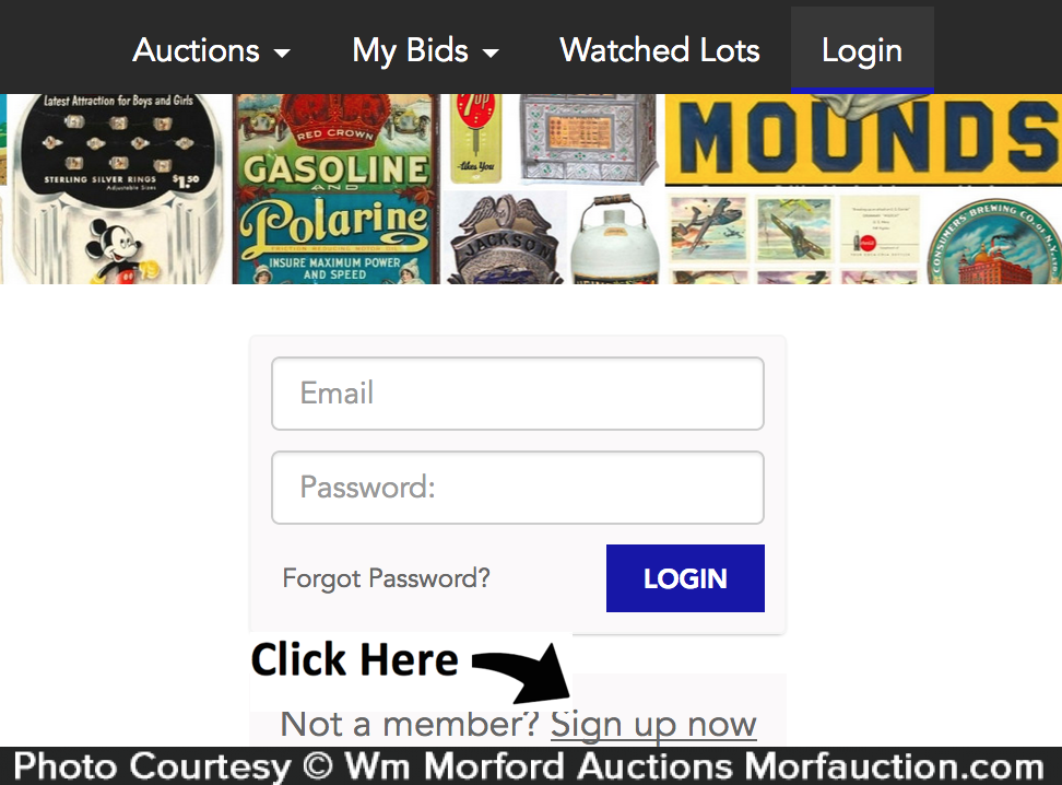 How to Sign-Up and Register to Bid in our Auctions • Antique Advertising