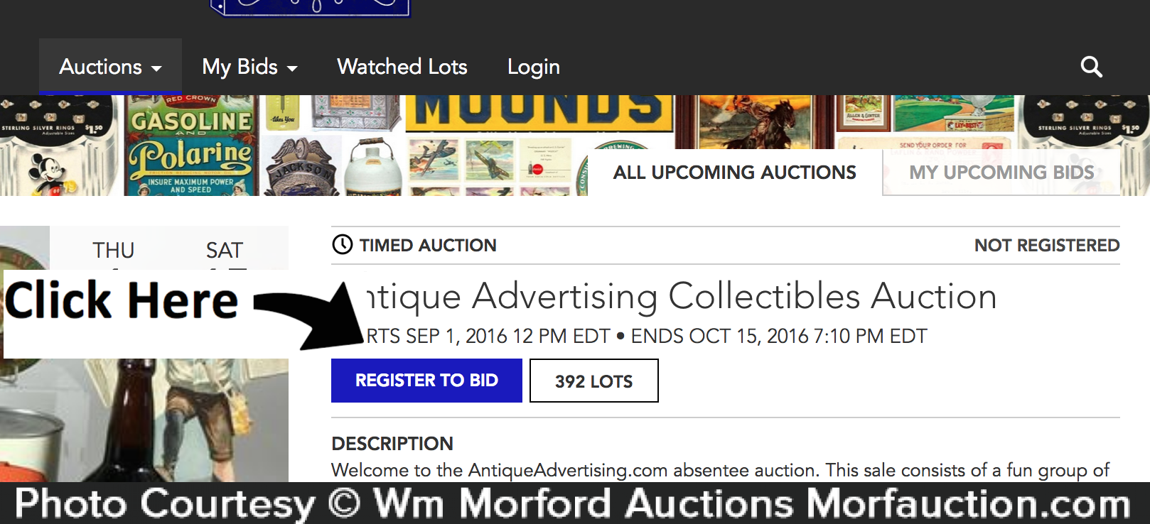 How to Sign-Up and Register to Bid in our Auctions • Antique Advertising