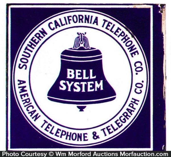 Southern California Bell System Sign • Antique Advertising