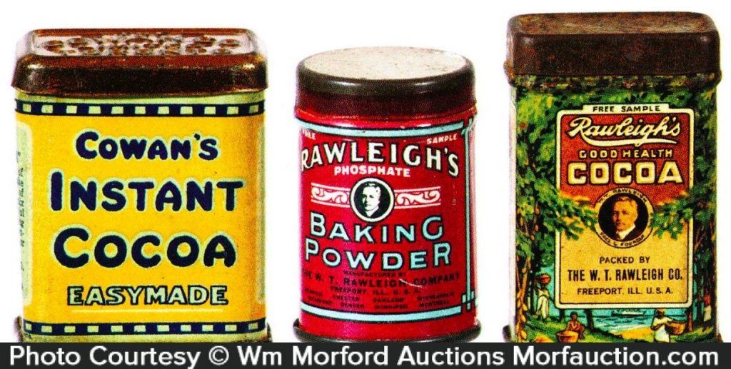 Vintage Cocoa Sample Tin Lot • Antique Advertising