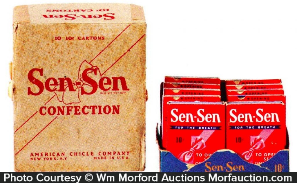 Sen-Sen Confection Display Box • Antique Advertising