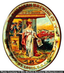 American Brewing Abc Tray • Antique Advertising