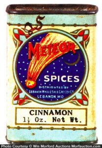 Meteor Spice Tin • Antique Advertising